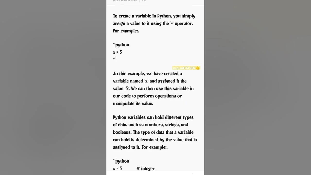 Python Variables Day 5 Python Pythonprogramming Coding 6771