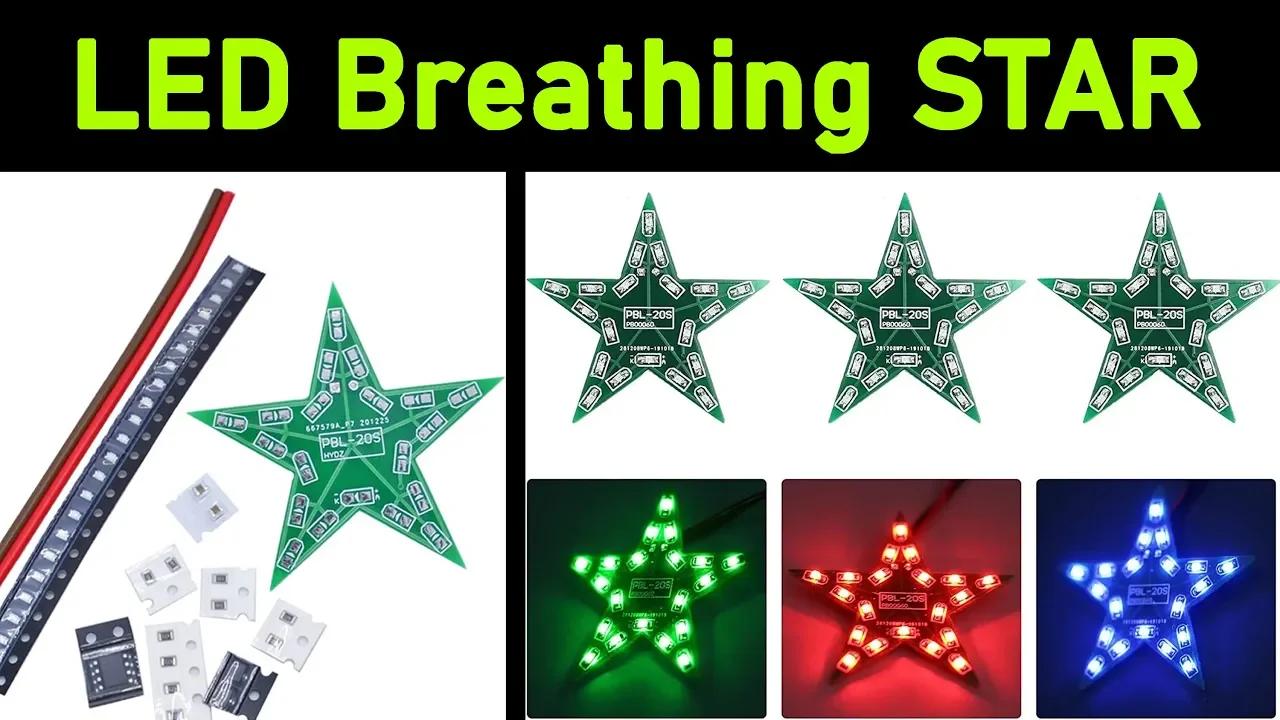 LED Breathing Light STAR – DIY soldering kit with SMD components LED ...