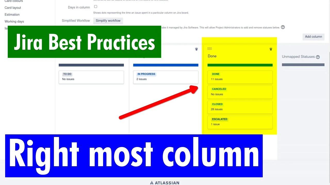 Jira Best Practices - Right most column