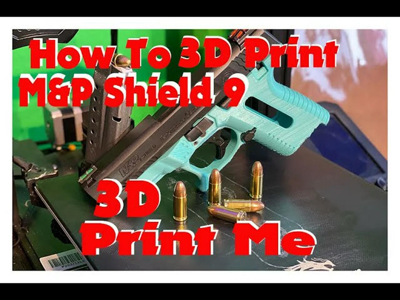 3D Printed M&P Shield 9 by Smith & Wesson 9mm! From Start to Clean up!