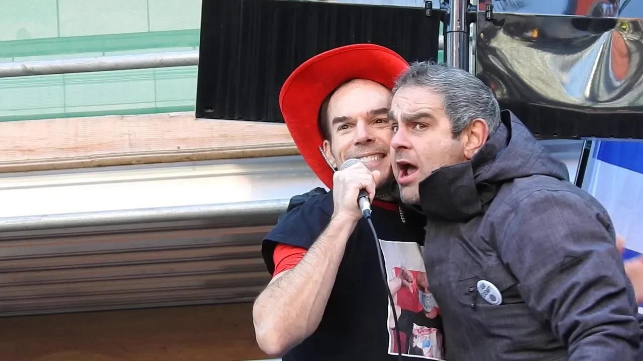 Toronto Ont Dundas Square Freedom Rally with Jason Estey fighting for ...