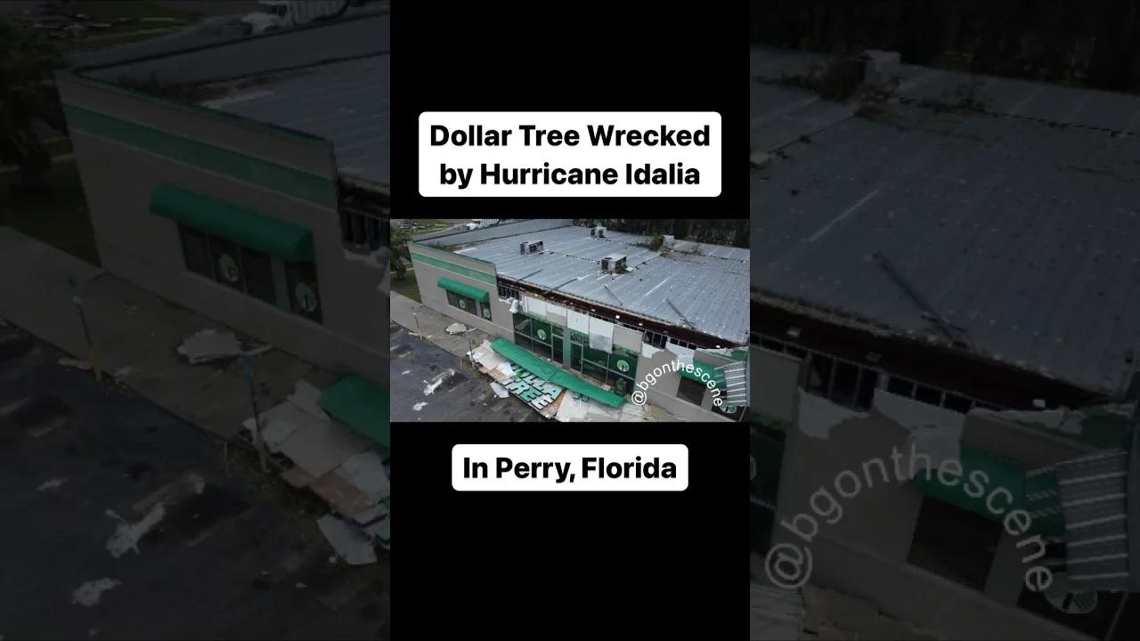 Dollar Tree Wrecked by Hurricane Idalia in Perry, Florida