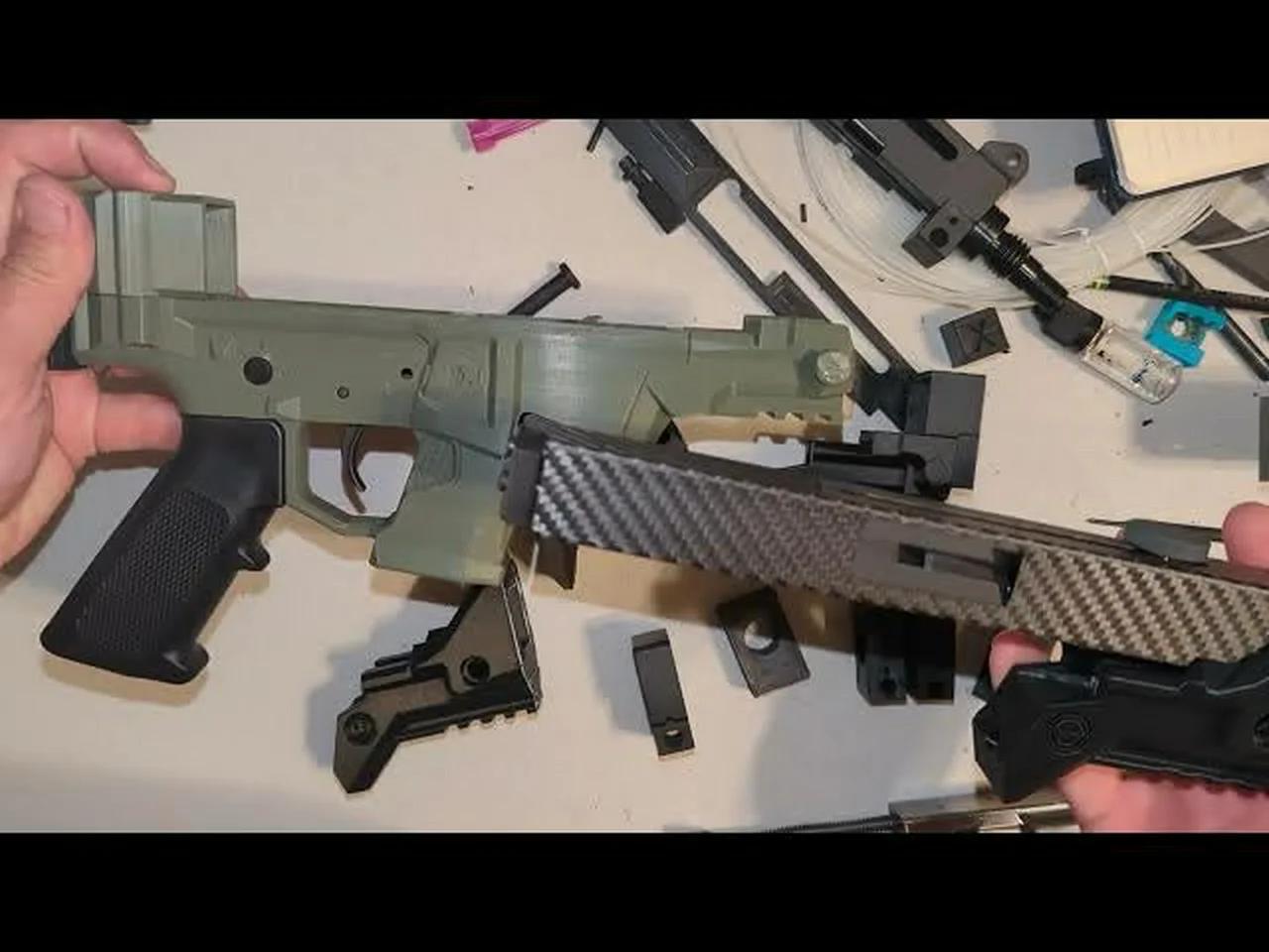 Mac 11 Carbon Fiber upper coming along...Thanks to help from my friends