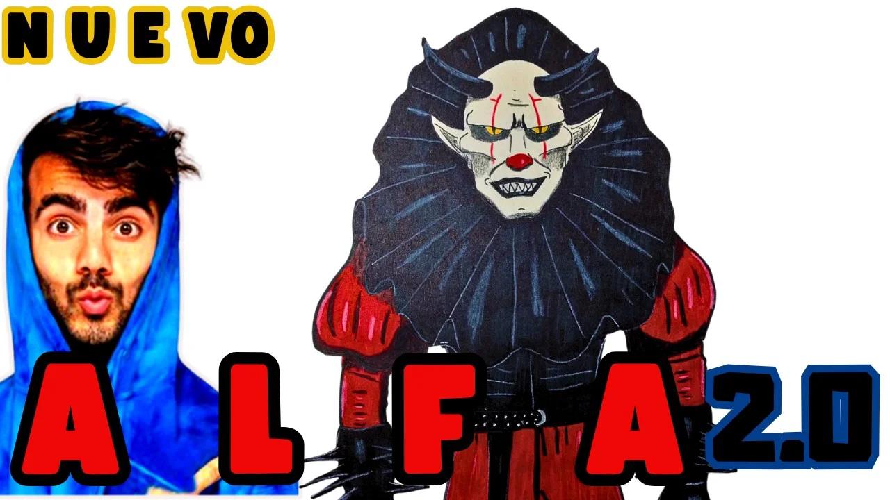 Como DIBUJAR al PAYASO ALFA 2.0 de la DEEP WEB que se enfrento a Fede ...
