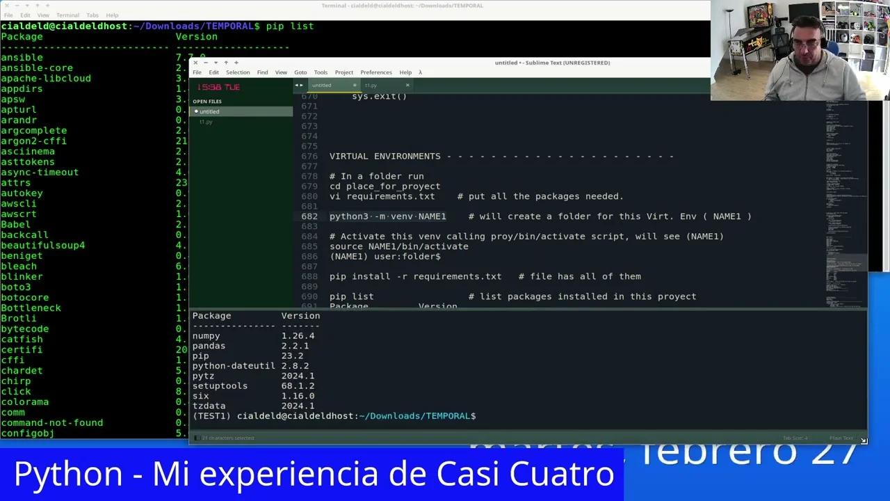 Python 3. Entornos Virtuales y Clases. MUY BASICO