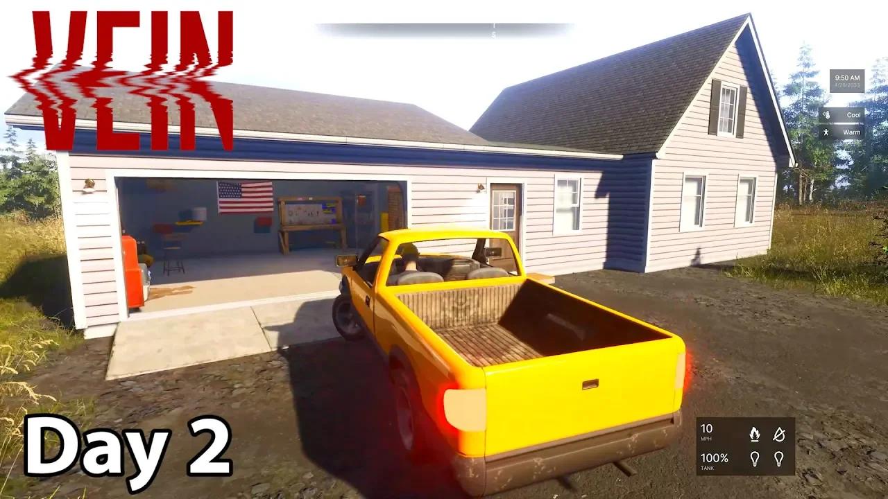 Day 2 - Setting Up Base Camp - VEIN Gameplay