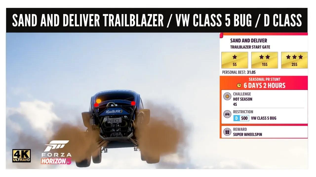 Forza Horizon 5 Trail Blazer: "Sand and Deliver" - D Class - VW CLASS 5 BUG