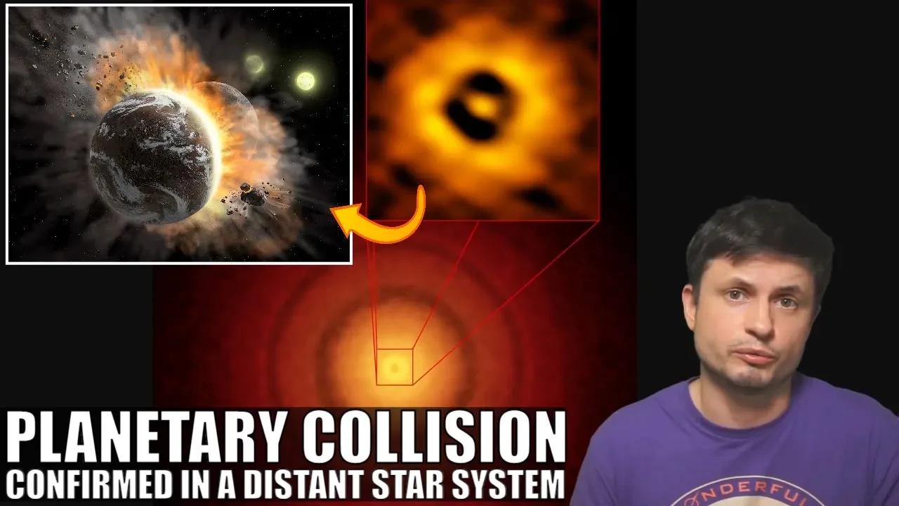 Signs of a Giant Collision That Stripped Planetary Atmosphere