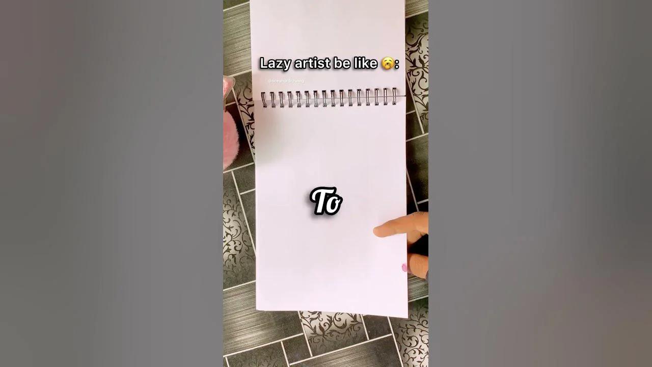 Lazy artist be like 🥱: #oceanofdrawing #art #artist #fypシ゚viral #shortsfeed