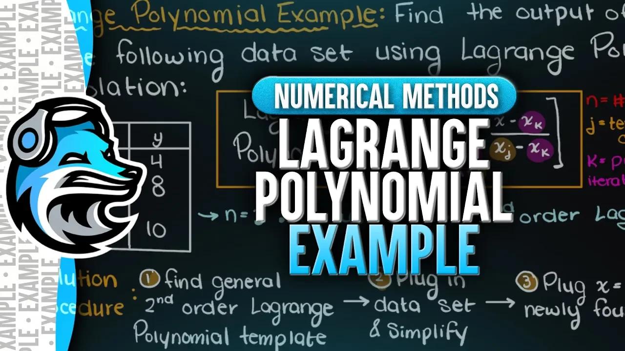 Lagrange Polynomial Example | Numerical Methods