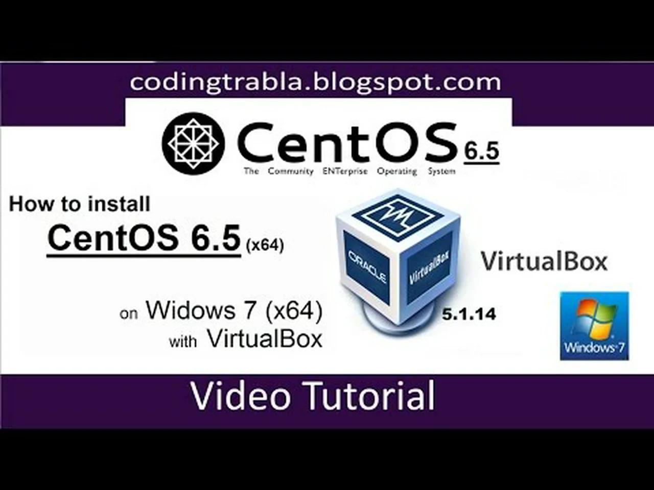 How to install CentOS 6.5 with VirtualBox on Windows 7 byVS