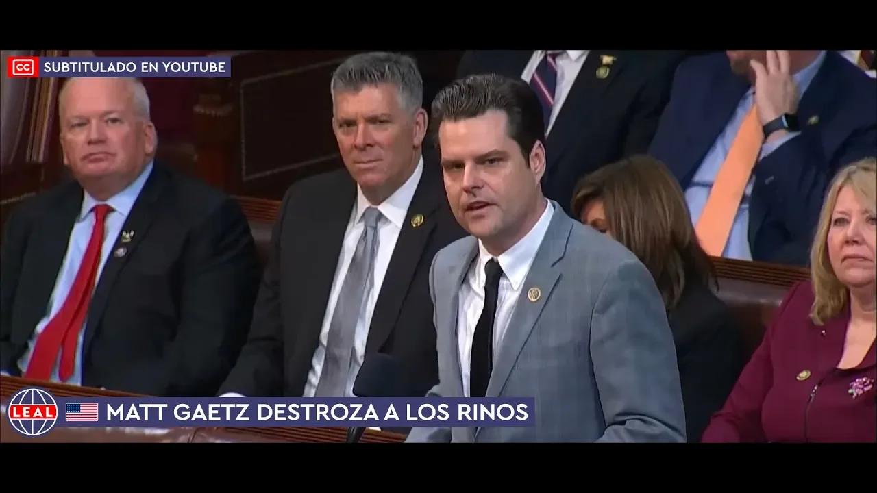 🇺🇸 Matt Gaetz - Kevin McCarthy es el 'LeBron James' del Pantano en ...