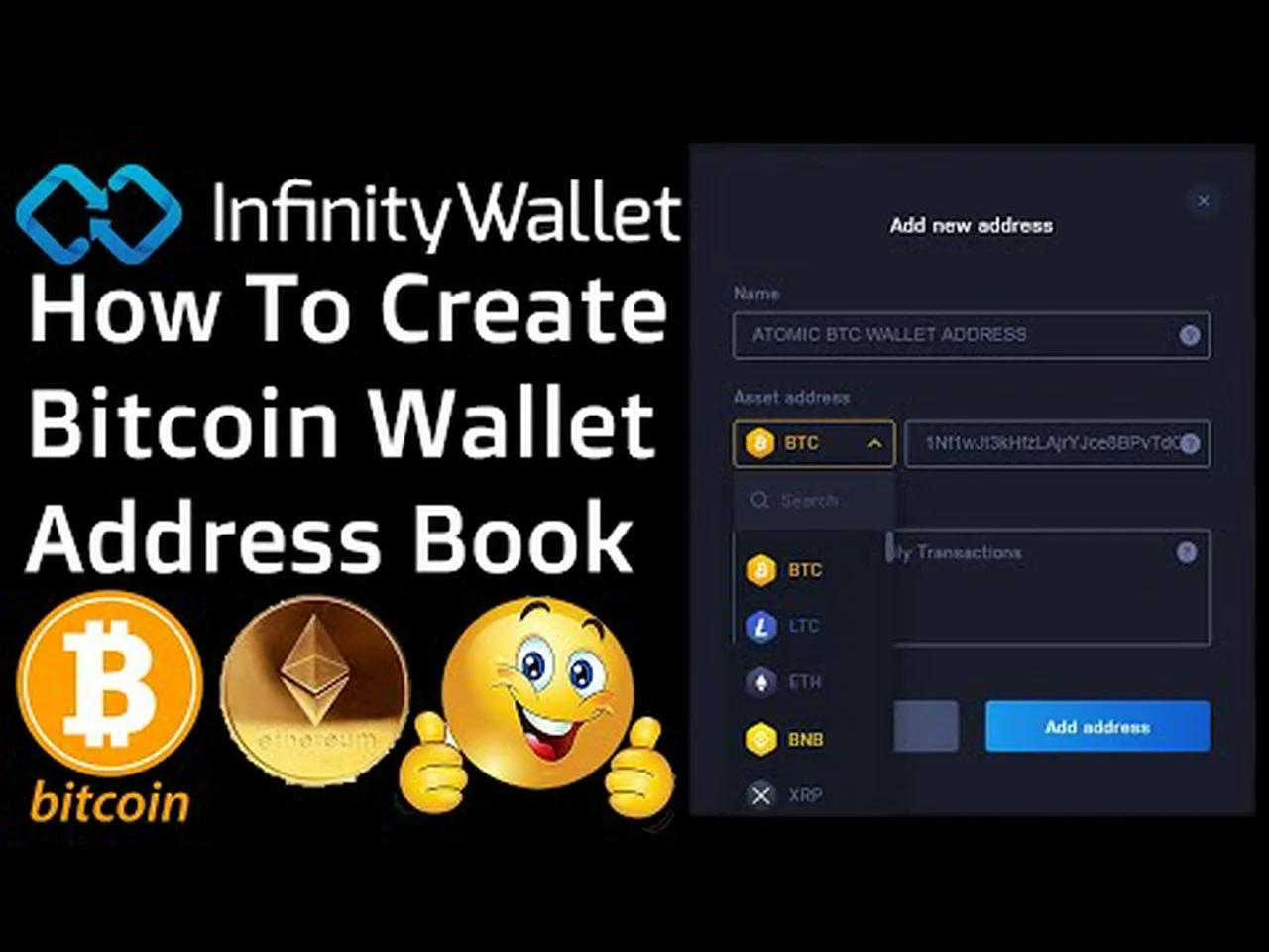 How To Create Bitcoin Wallet Address Book in Infinity Wallet