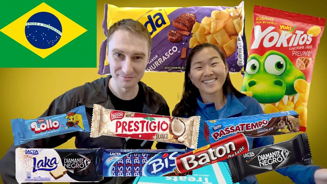 Americans Taste Snacks from BRAZIL - Try Treats Review