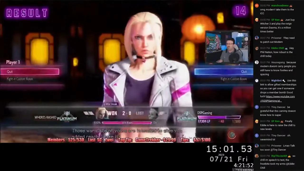 July 21 dsp Street Fighter 6 Lily early stream (ALL LOSSES TIMESTAMPED)