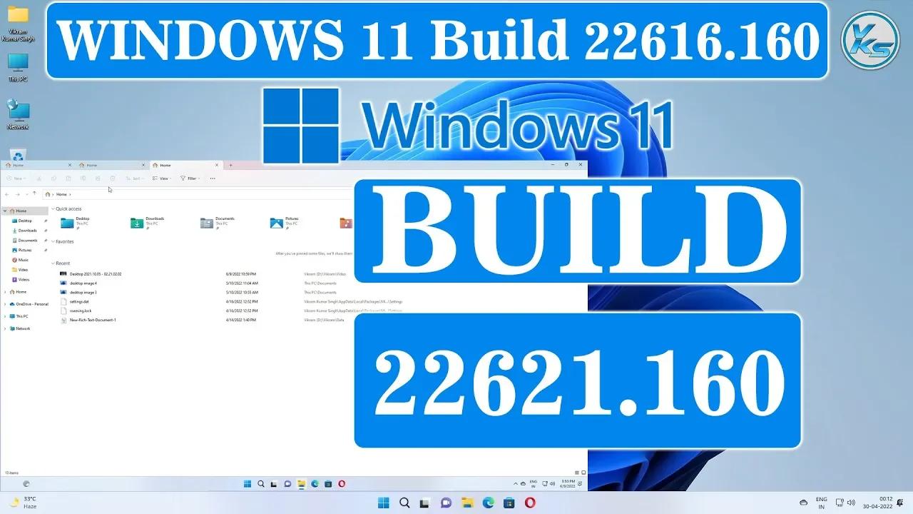 Windows 11 Build 22621.160 (KB5014770)- Tabs in File Explorer with New ...