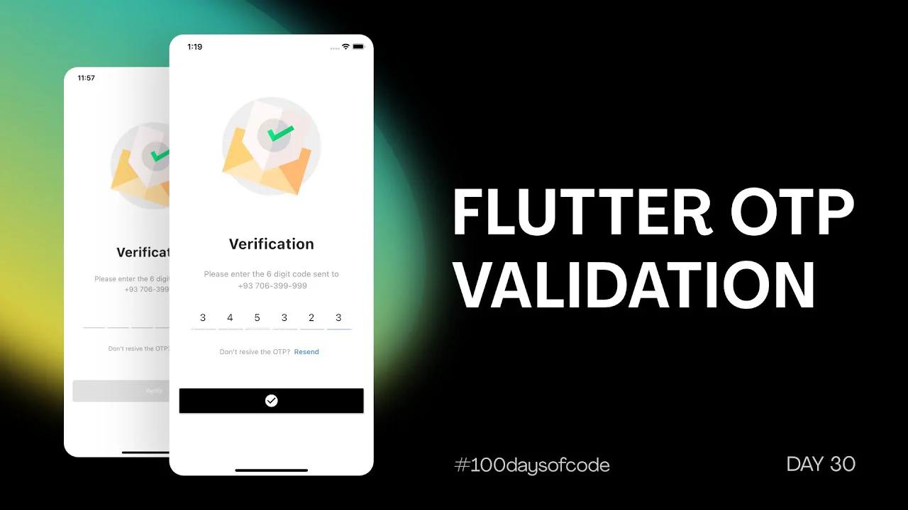 Flutter OTP Validation Page UI Design - Day 30