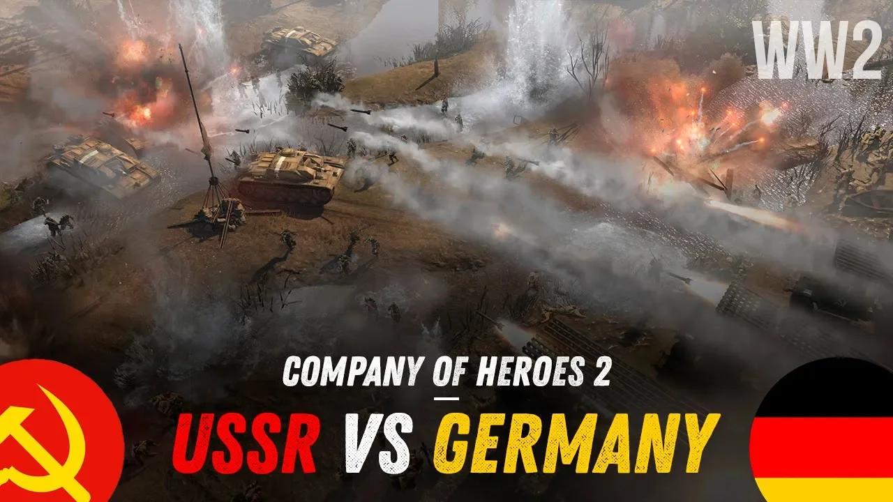 Intense battle in Company of Heroes 2 - USSR vs Germany - World of War ...