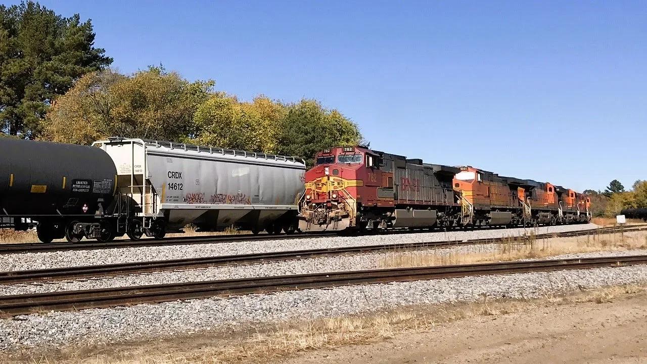 BNSF Manifest Westbound with an Eastbound Manifest Meet
