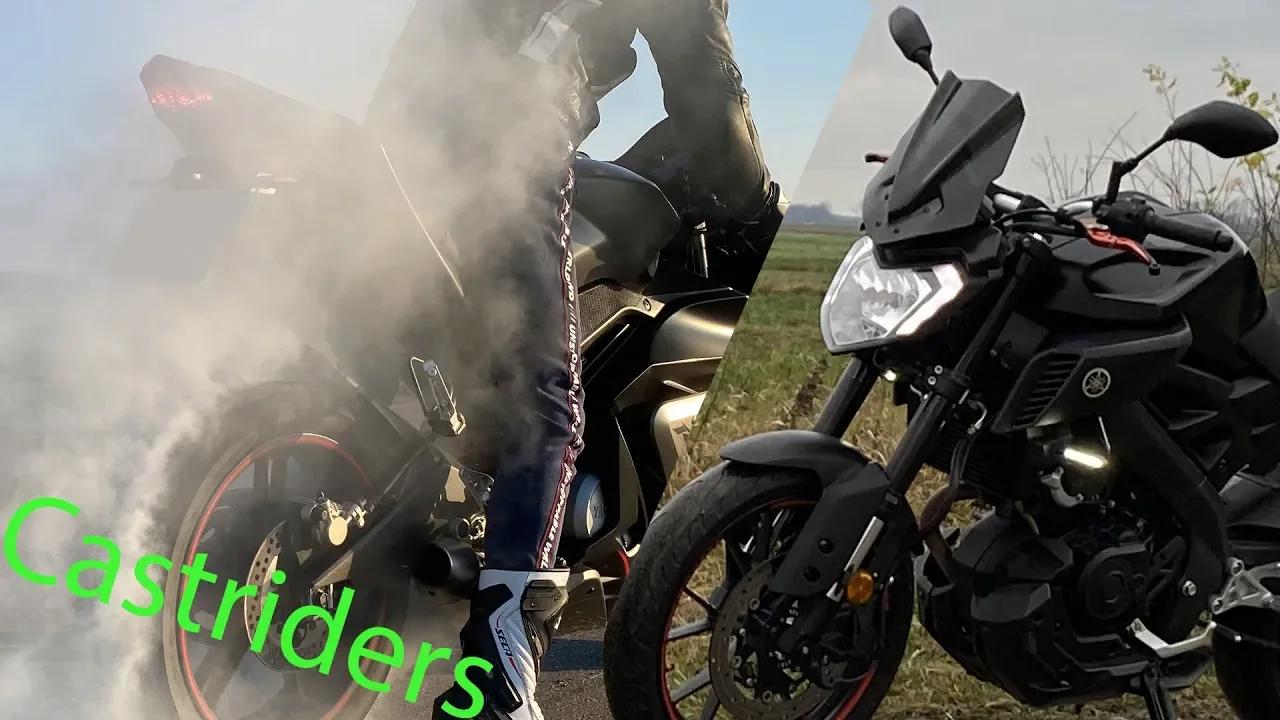 Yamaha Yzf R125 VS Yamaha Mt125 | Odciny,przebitki,palenie gumy