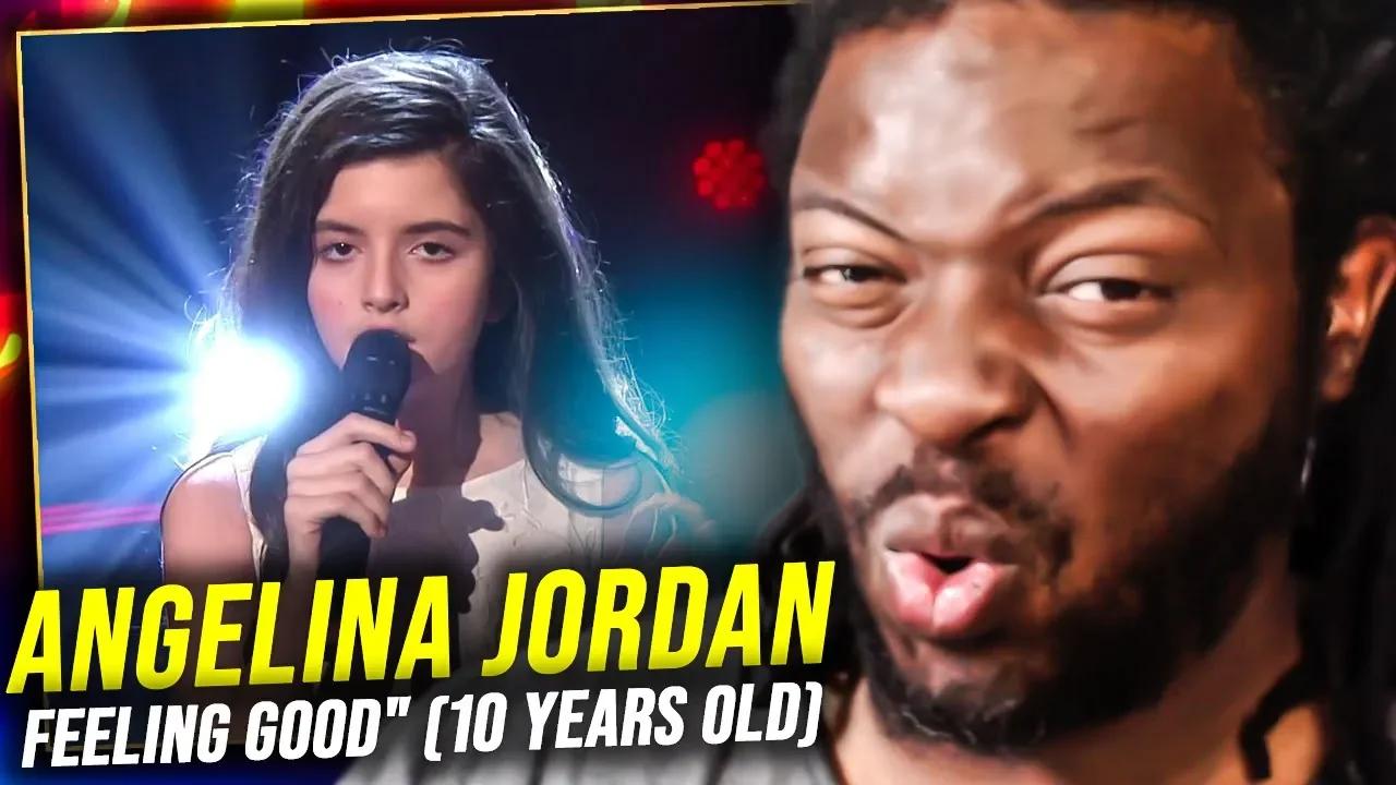 First Time Hearing ANGELINA JORDAN "FEELING GOOD" (10 YEARS OLD) LIVE ...
