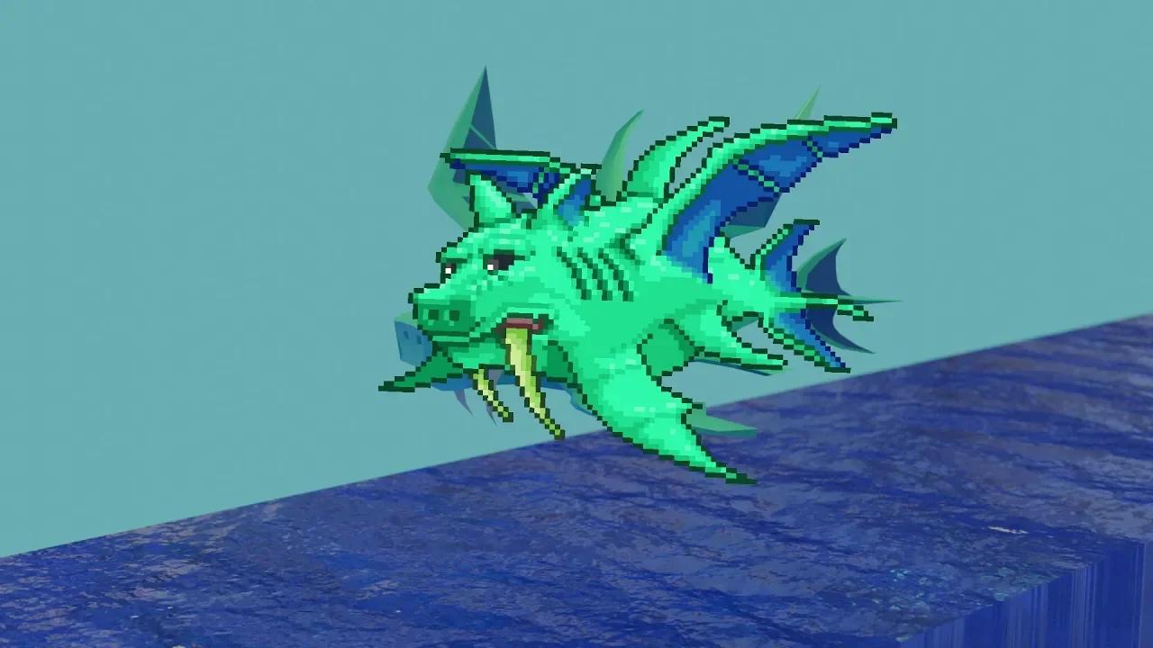 3D Modelling Duke Fishron (Terraria Boss)