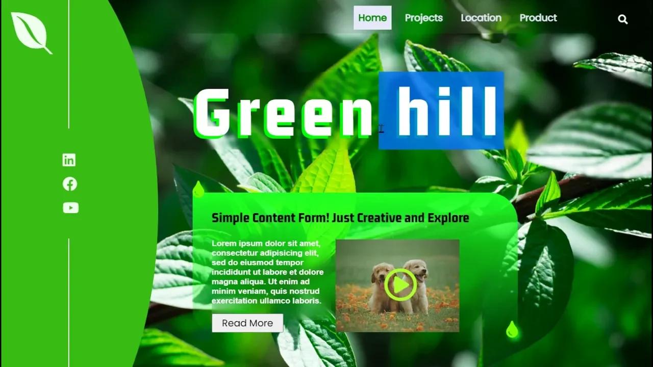 Web Design Ui Using Html And Css Responsive Landing Page