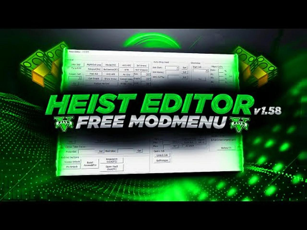GTA V Online PC 1.58💥Mod Menu Heist Editor💥5 Millones Por Vehiculo😲 EN ...