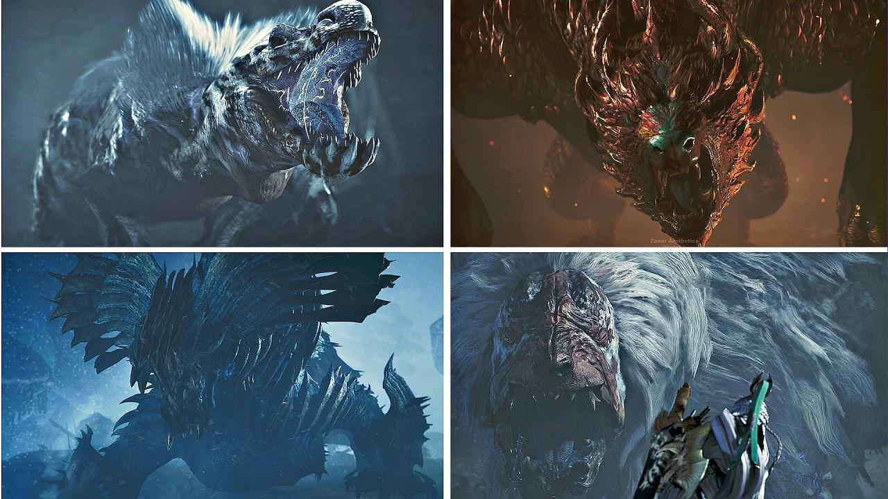 Monster Hunter Wilds - All Monsters Intro Cutscenes (4K 60FPS) PS5 Pro