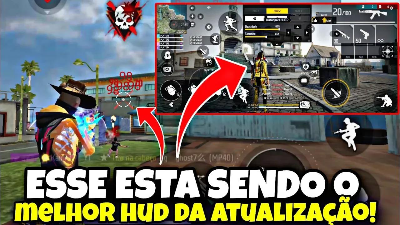 MELHOR HUD 2 DEDOS PARA FREE FIRE MOVIMENTAÇÃO RAPIDO E GELO AGACHADO ...