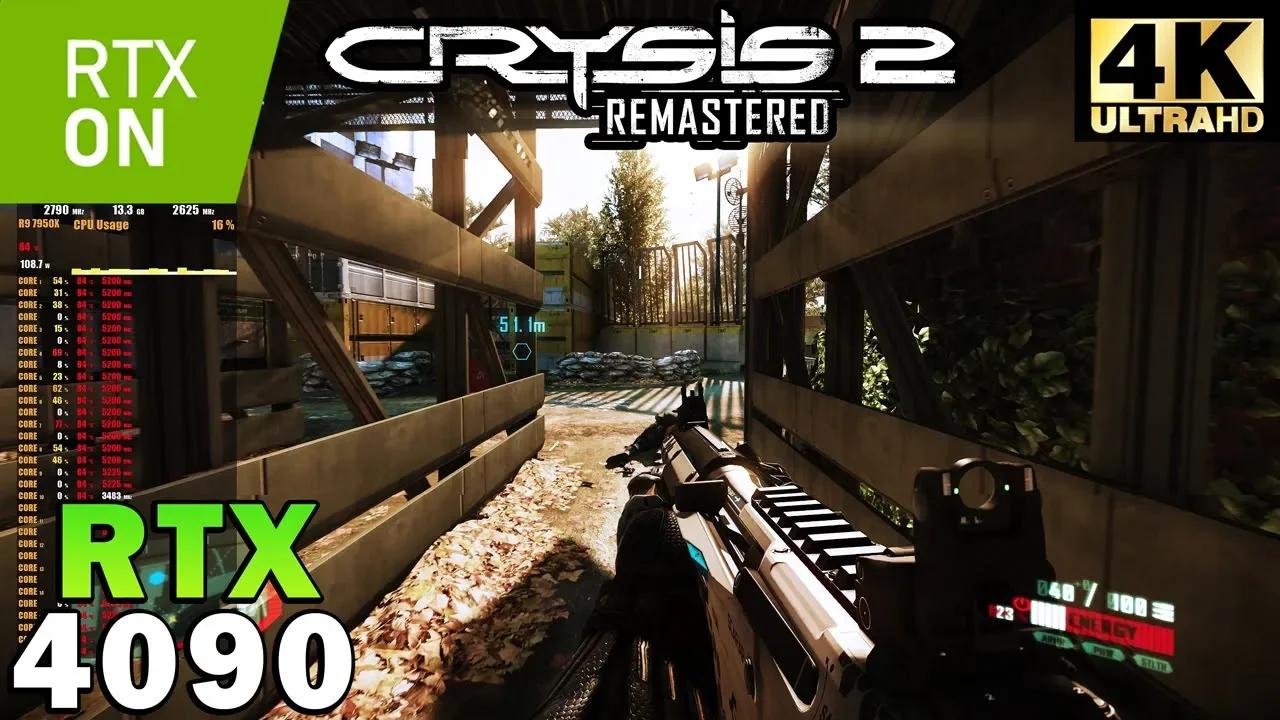 CRYSIS 2 Remastered 4K | RTX 4090 | Ryzen 9 7950X | Ray Tracing | Ultra Settings