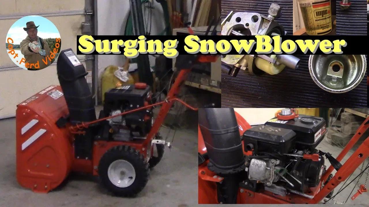 Snowblower 2 stage Surging Running Bad