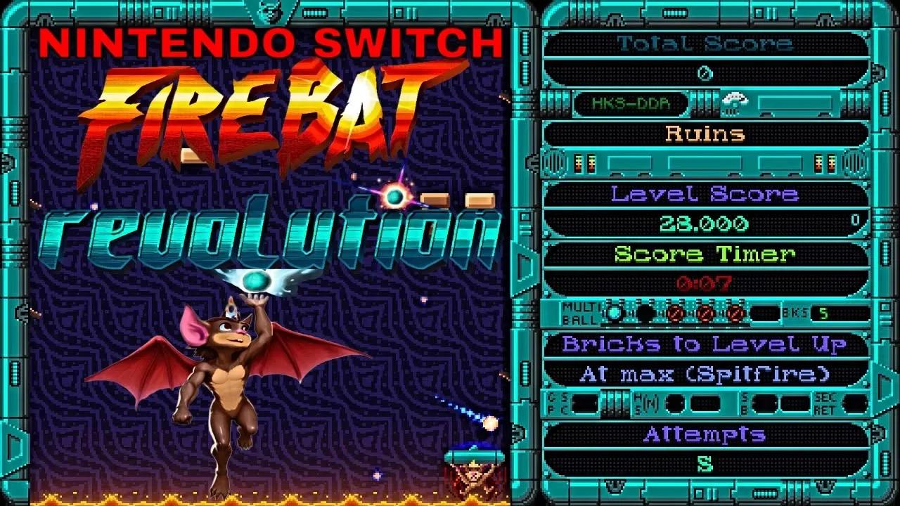 Firebat Revolution - Nintendo Switch release - the adventure in ARKANOID