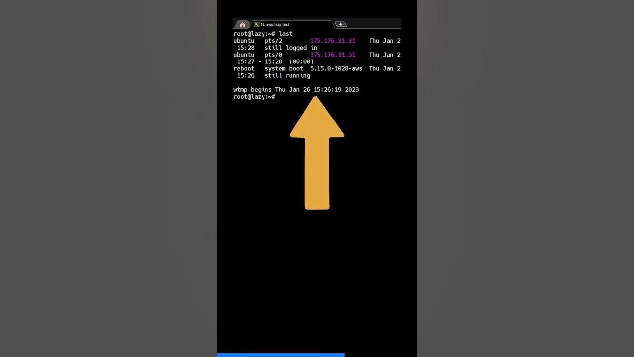 Linux Commands Usage: The last command