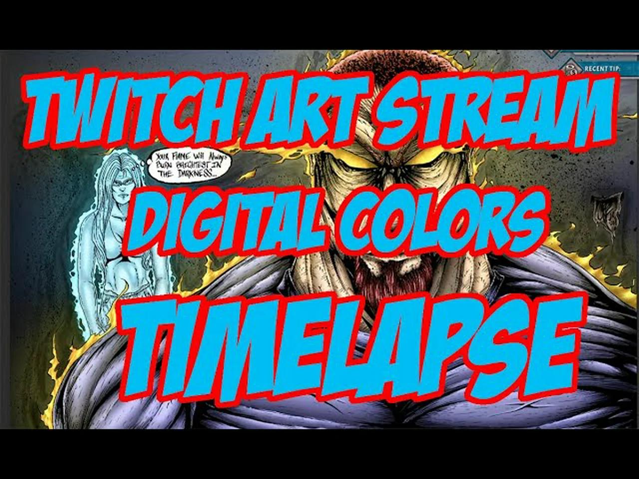 Twitch art stream timelapse digital colors in photoshop