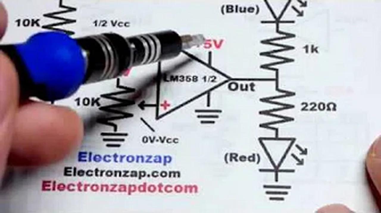 LM358 op amp non inverting comparator single supply circuit electronics ...