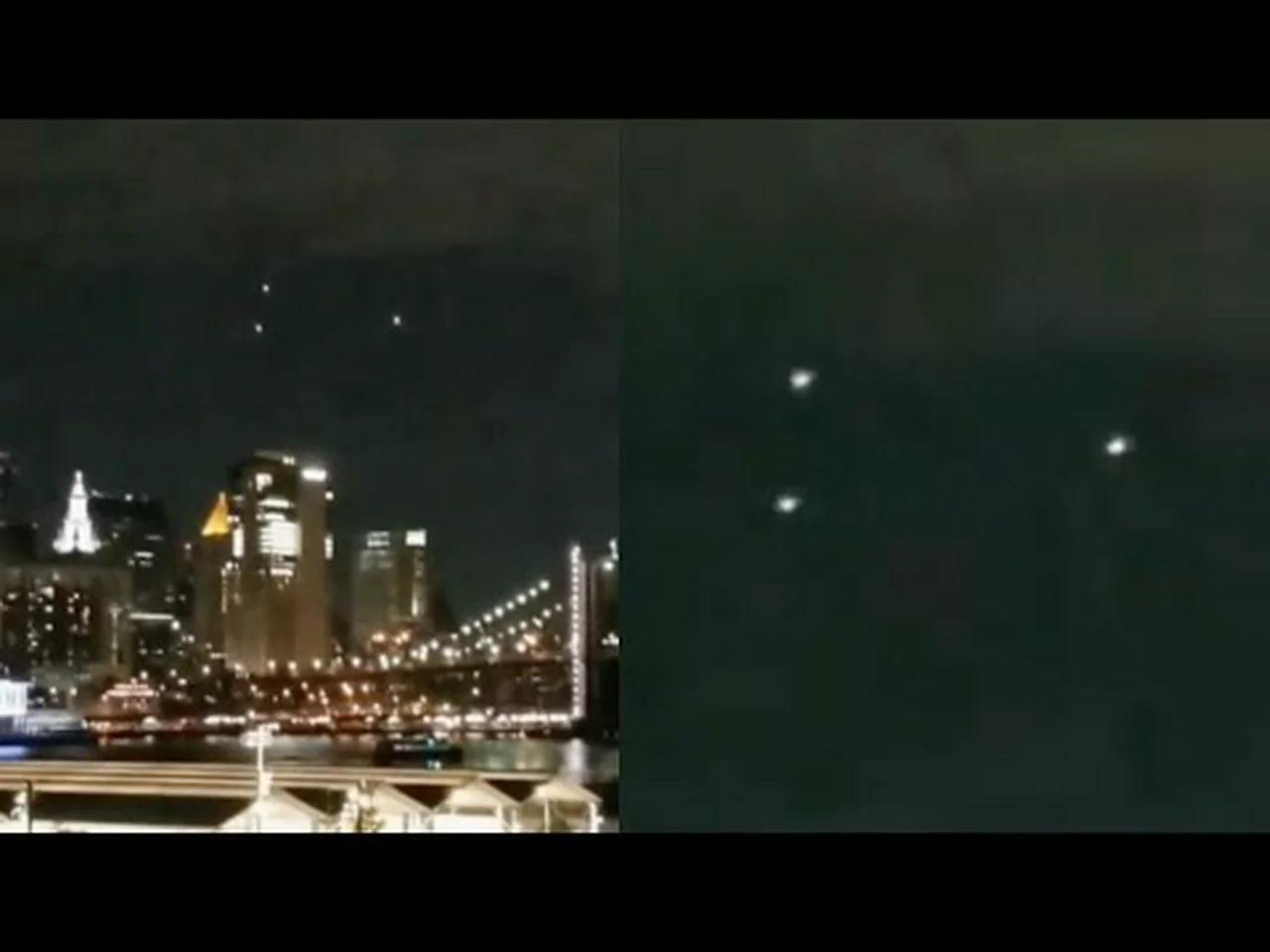 Three Strange Bright UFO "Orbs" Sighted From Brooklyn and Filmed ...