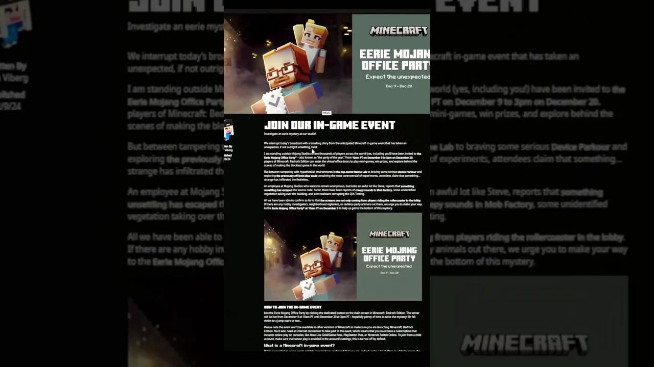 Mojang Dev leaked future Minecraft event...