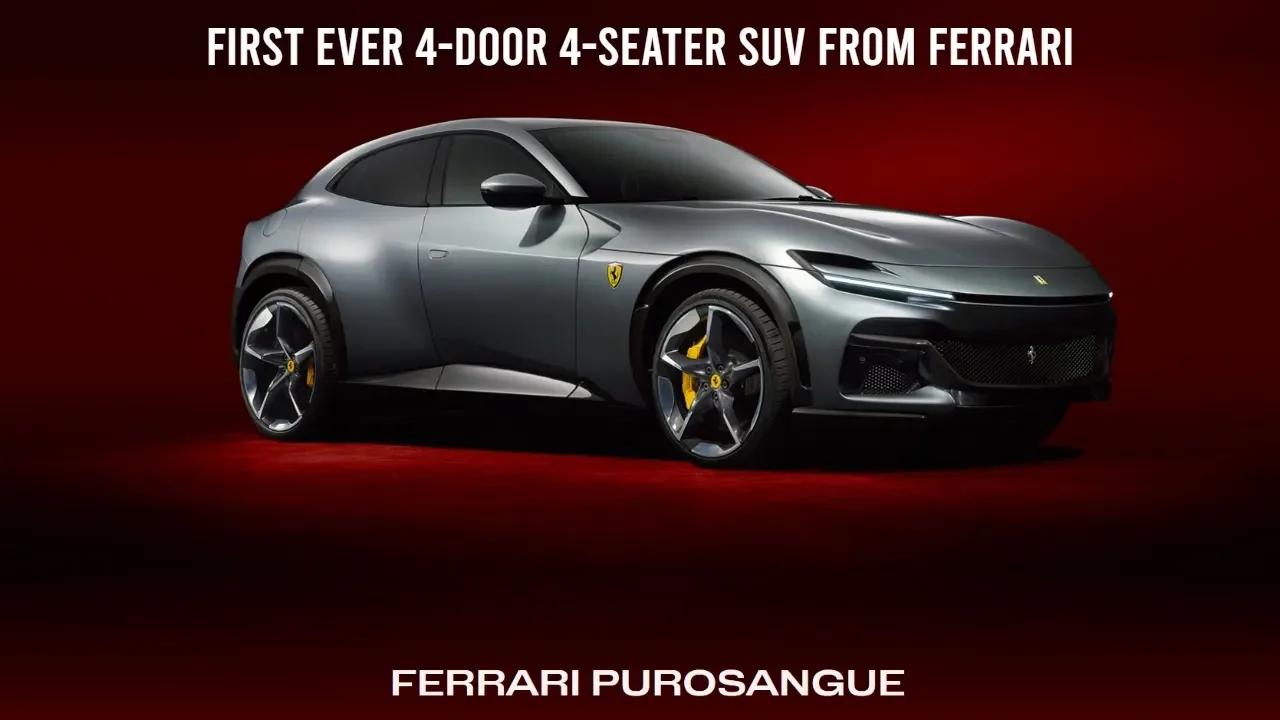 Ferrari Purosangue | Prancing Horse’s First Ever 4-Door 4-Seater SUV ...