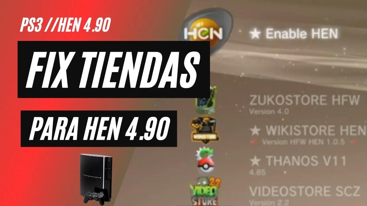 Tiendas y fix para versión HEN 4.90 ps3 | Tutorial paso a paso