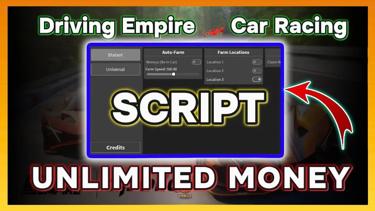 Driving Empire New Script GUI 💥WORKING💥Unlimited Money | Working Auto Farm