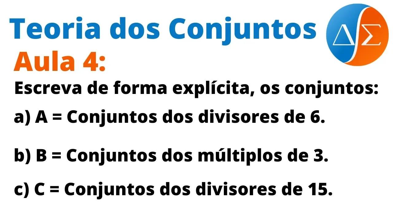 Teoria dos Conjuntos Matemática - Exercícios Resolvidos - Conjunto ...