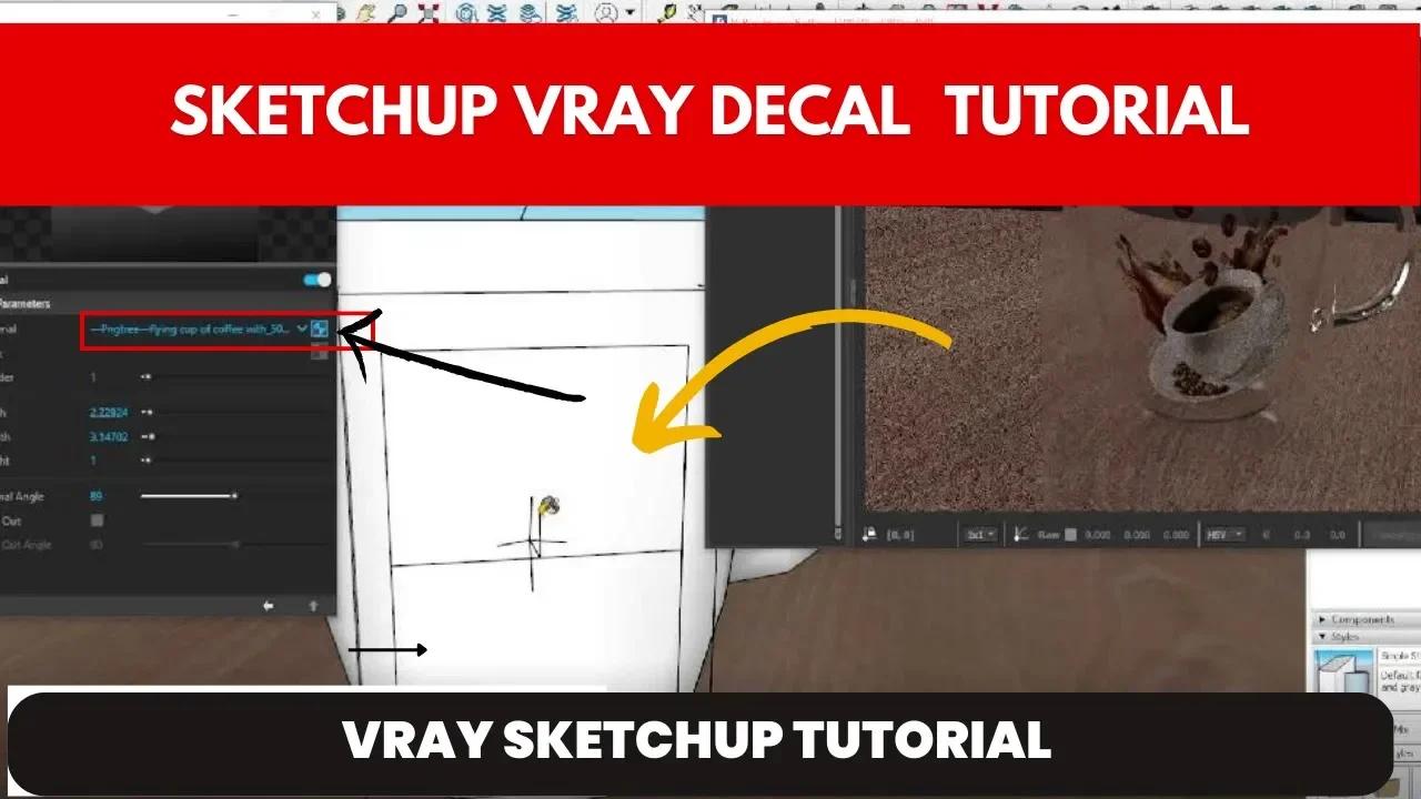sketchup vray tutorial / how to use vray decal tool