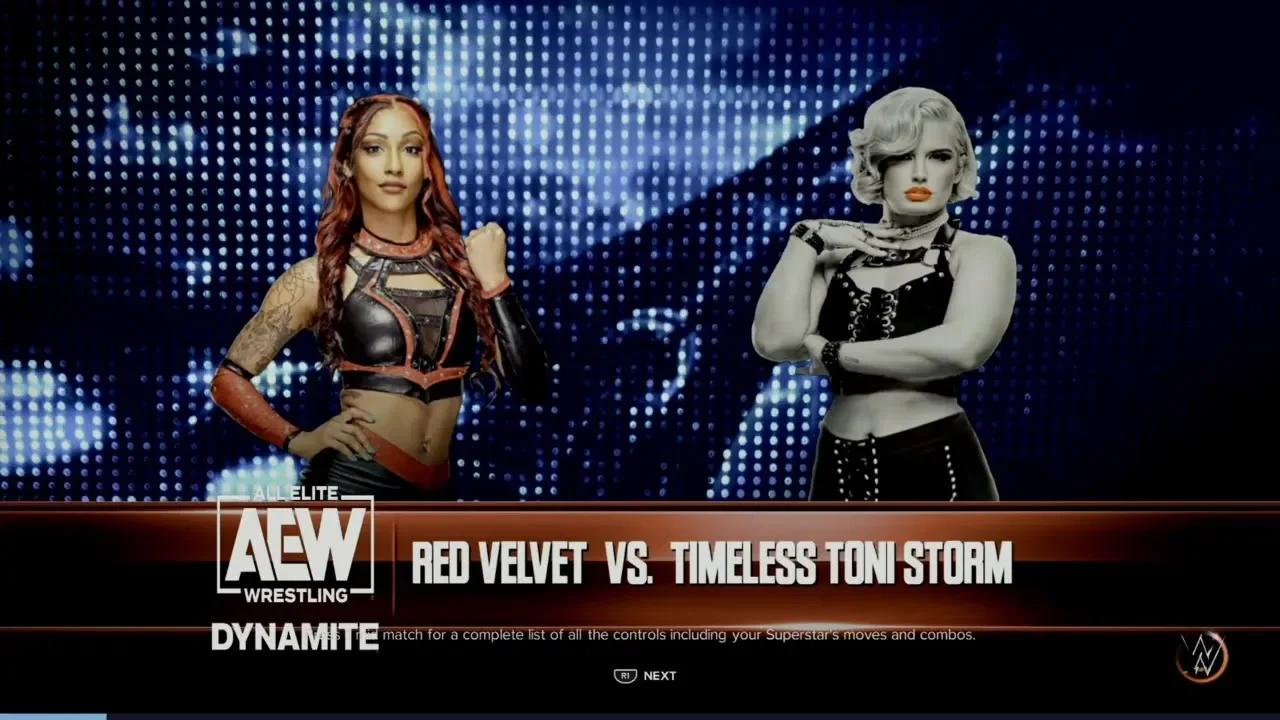 AEW Dynamite Toni Storm vs Red Velvet