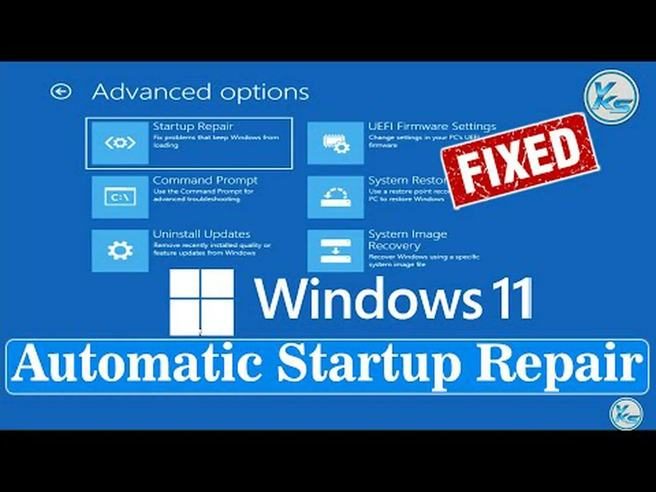 How To Perform Automatic Startup Repair in Windows 11