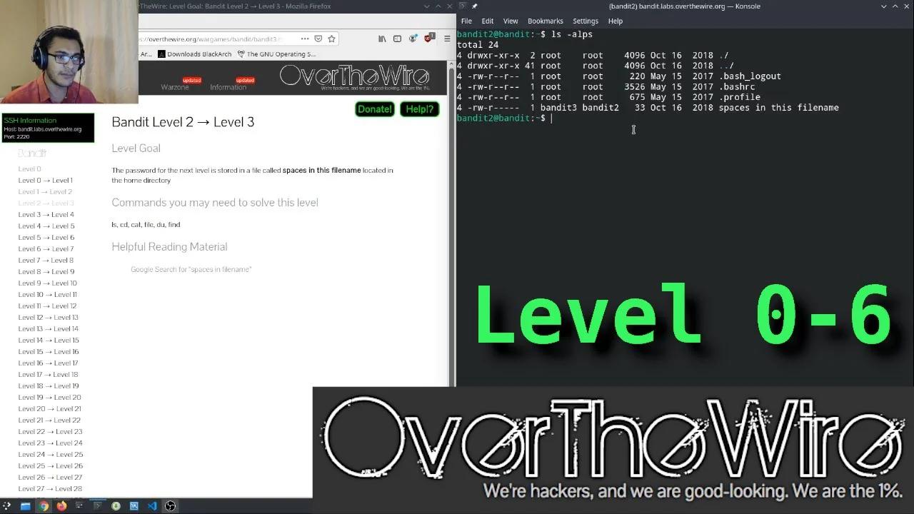 OverTheWire Bandit Walkthrough - Level 0 - 6