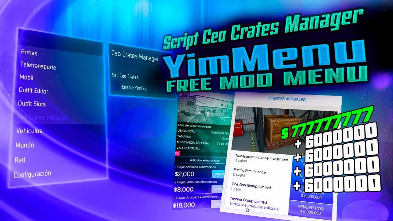 Mod Menu Yim GTA V Script YimCeo Money Options 6 Millions En GTA5 ...