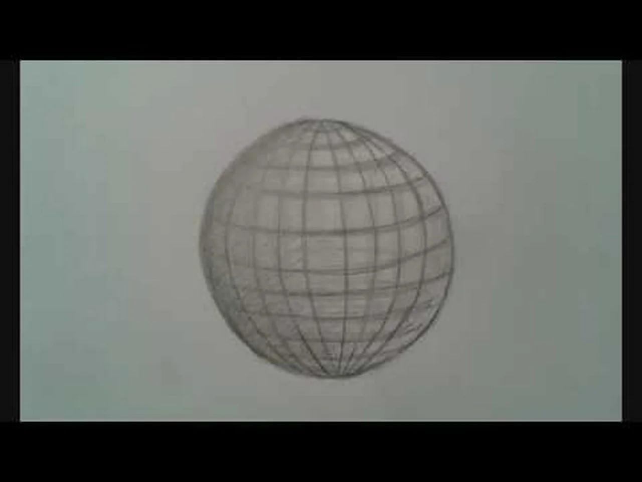 Exploring Non-Euclidean Space - Sphere Sketch With X, Y, Z Axes