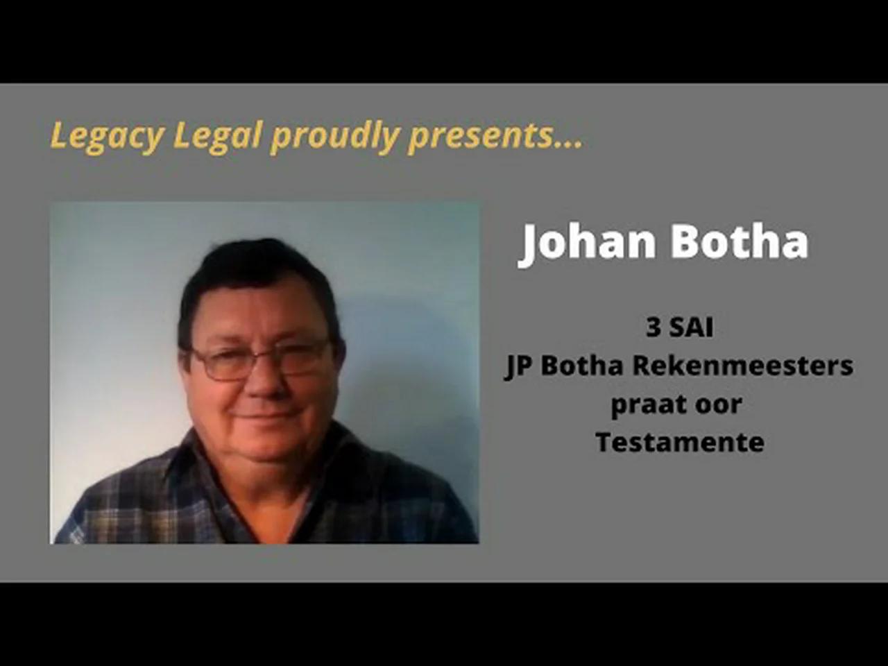 Legacy Conversations - Johan Botha - Testamente - Noodsaaklike Inligting