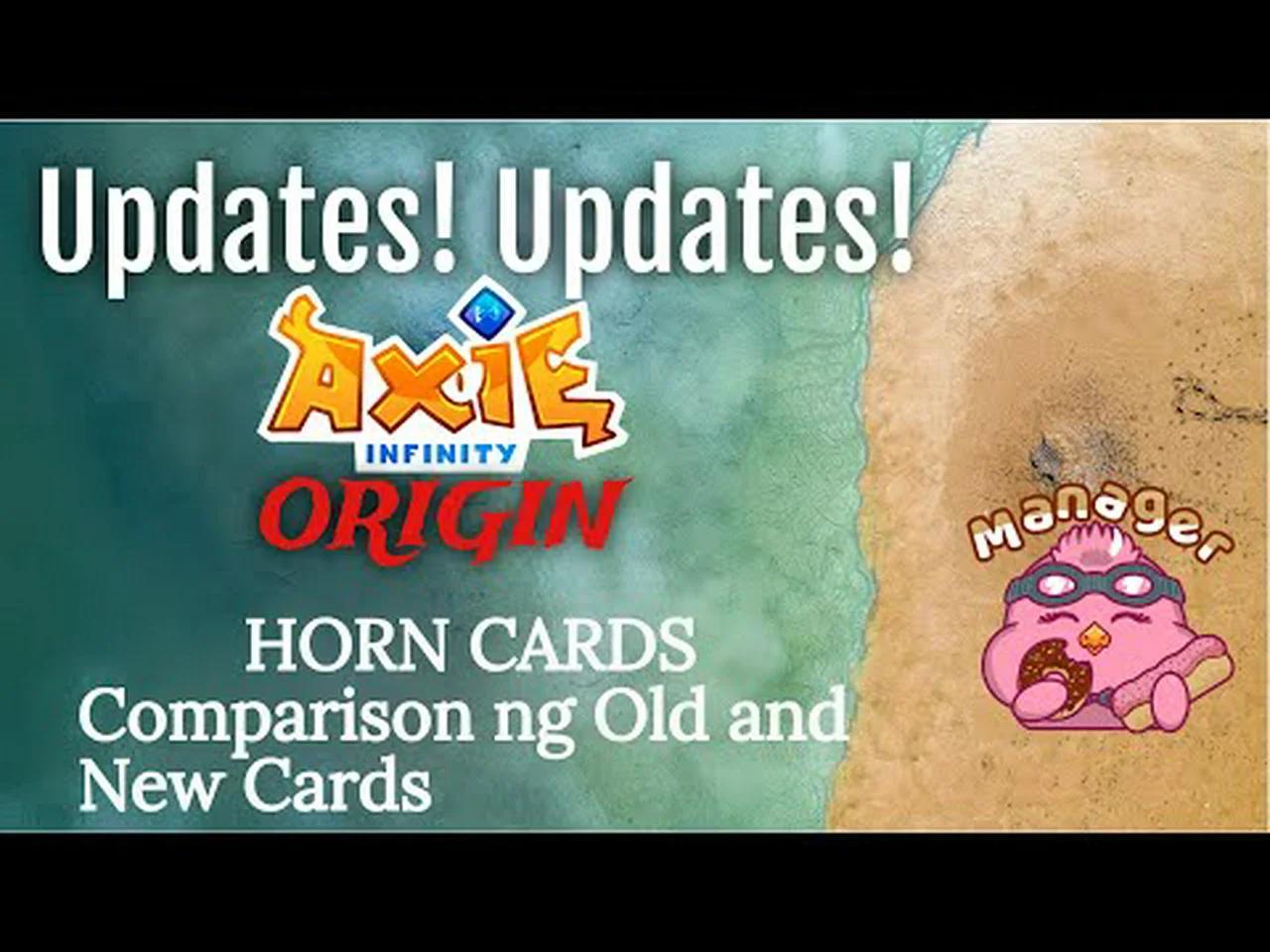 Axie Infinity Origin Updates | Horn Cards | Comparison of Old and New ...